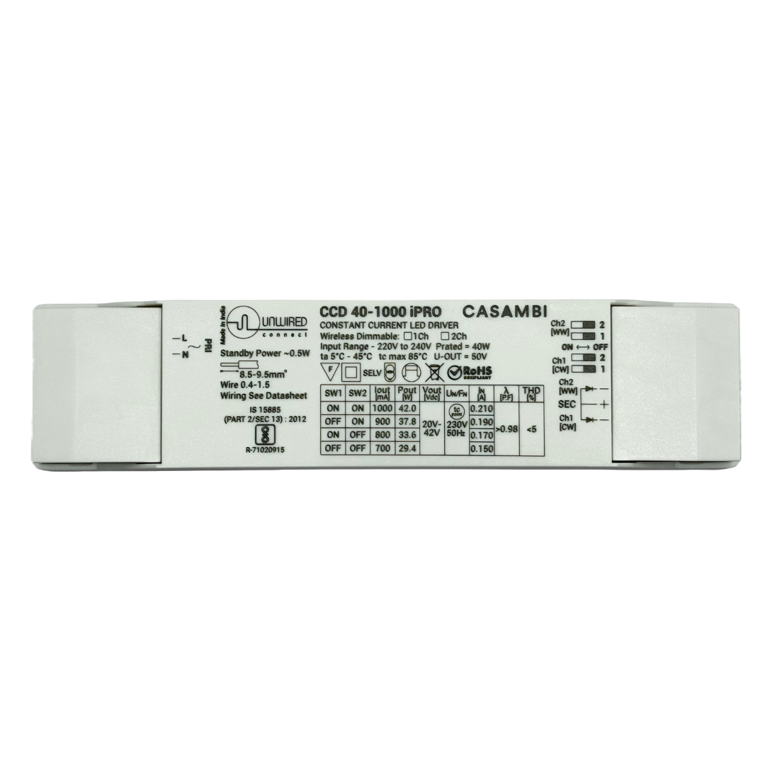 Unwired CC 15-40W Smart Driver (1C) – Casambi